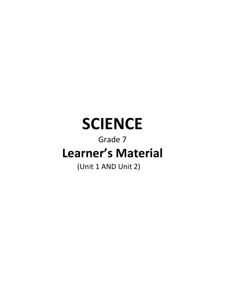 Pdfcoffee Science first and second quarter for grade 7 pdf free