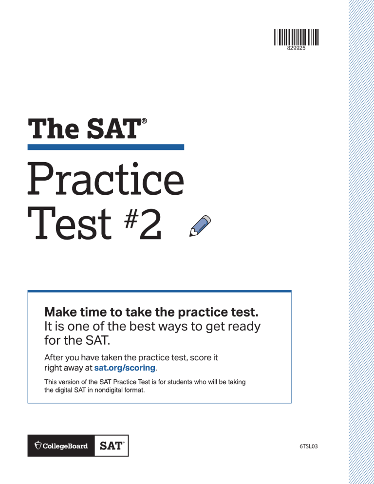 Sat practice test 2 digital