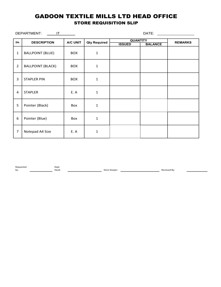 STATIONARY