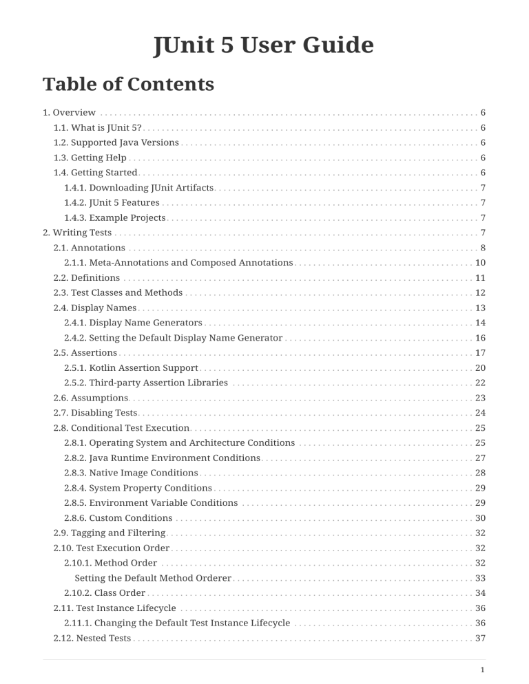 Junit user guide 5 9 2