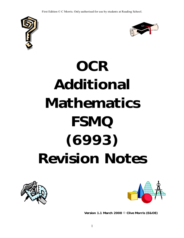Pdfcoffee Additional maths revision notes pdf free Pdfcoffee Additional maths revision notes pdf free