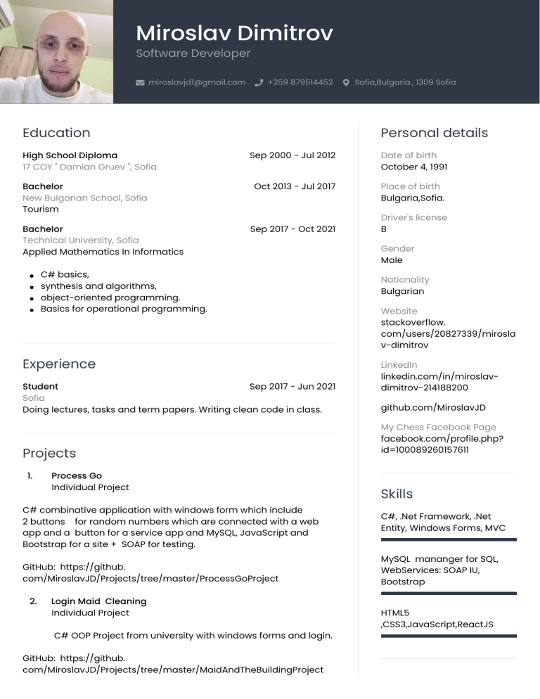 Miroslav CV