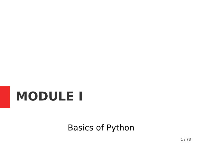 Basics Of Python