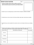 Mars Rover Mission Worksheet
