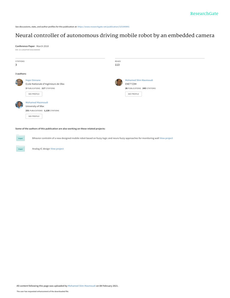 Neural Controller for Autonomous Driving Mobile Robot