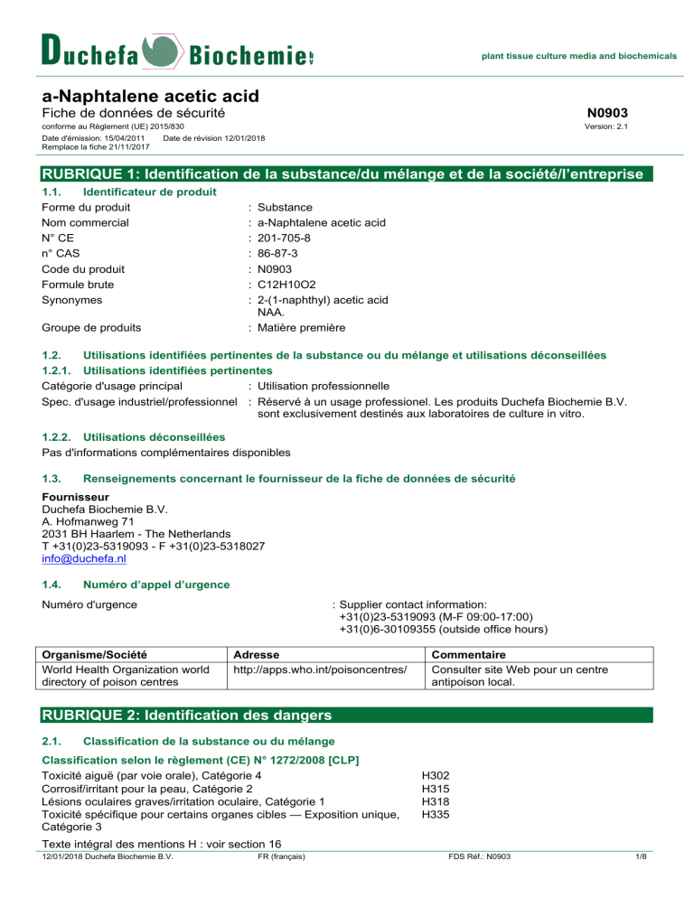 A-NAPHTHALENEACETIC ACID FREE ACID