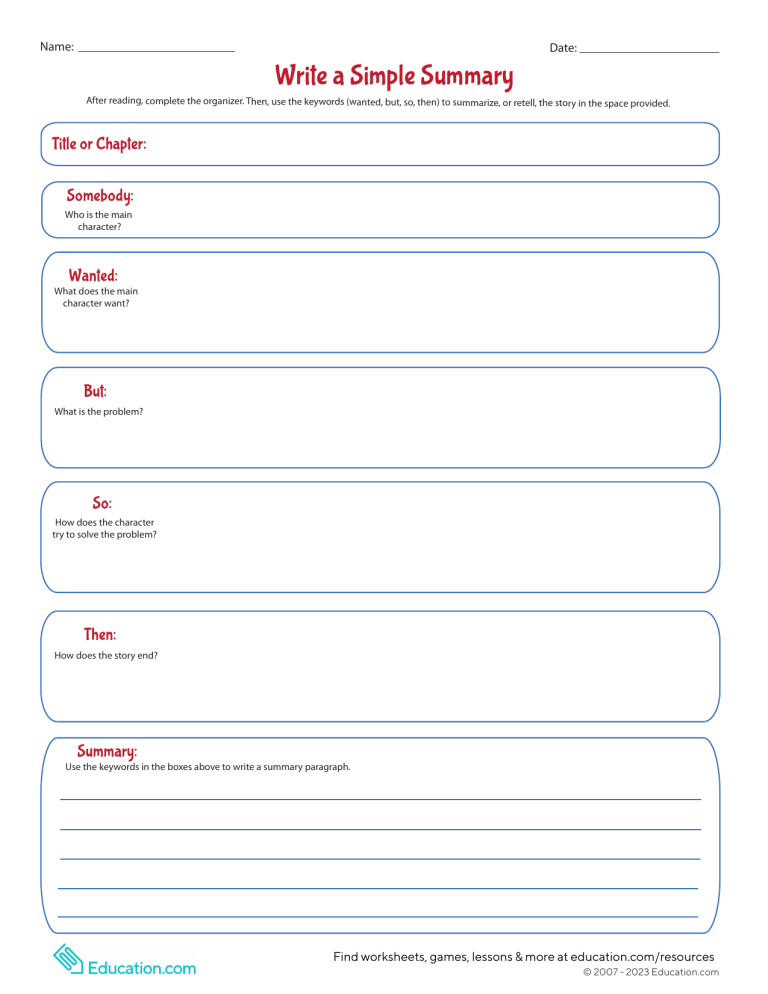 Write a simple summary