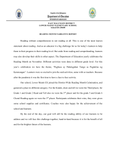 NARRATIVE REPORT READING