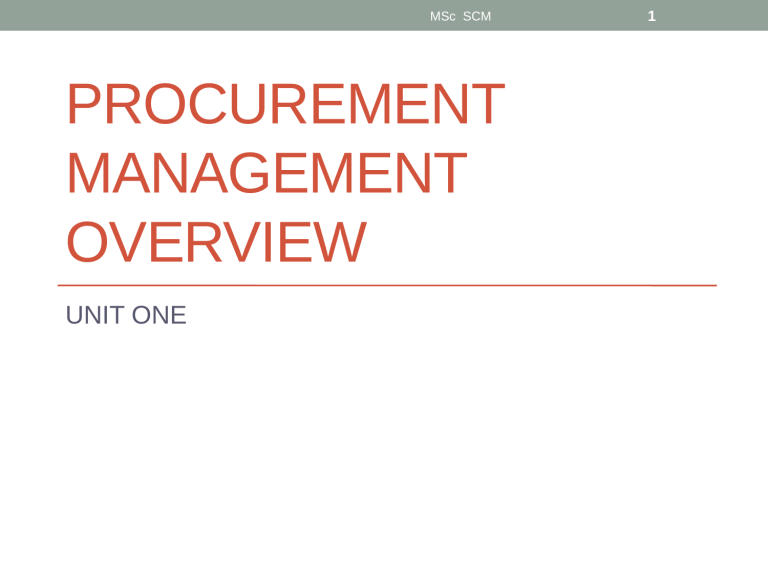 Procurement Management Overview: Cycle, Principles, Objectives