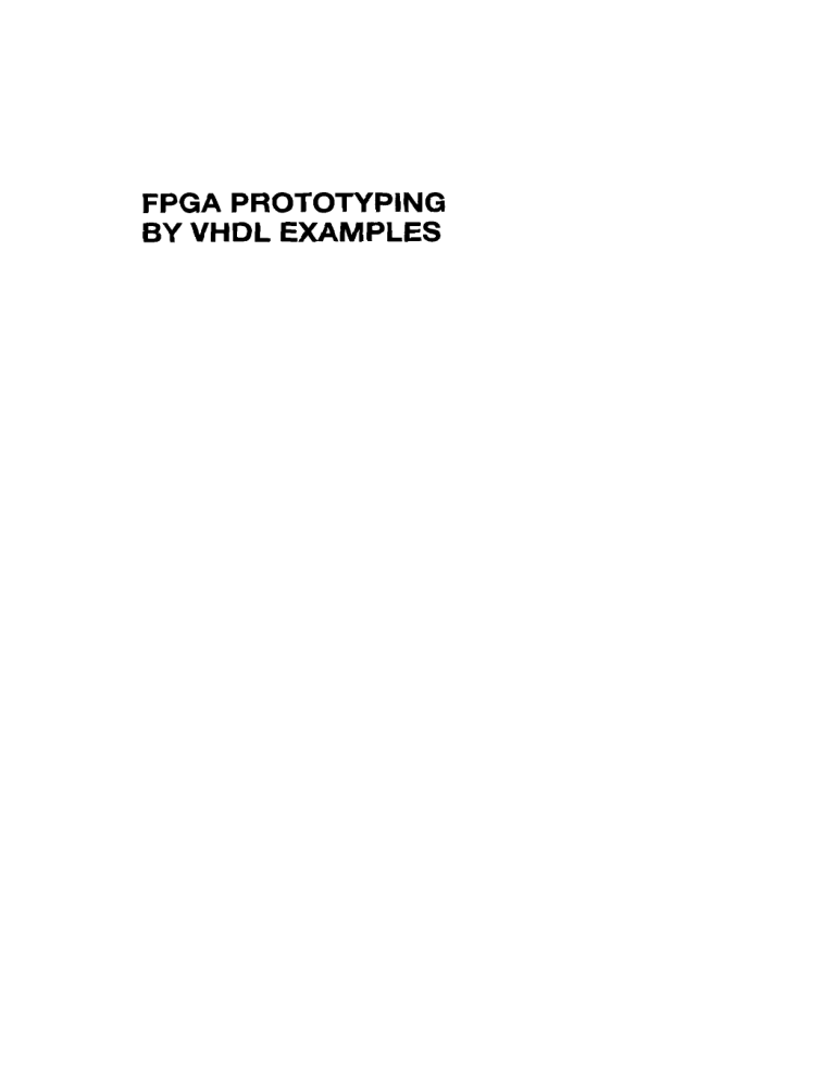 Fpga Prototyping By Vhdl Examples 2007 Chu Frontmatter 