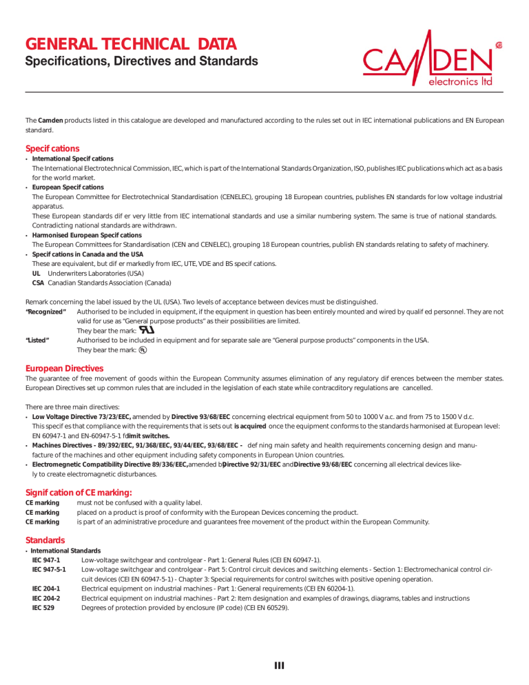 General Technical Data IEC