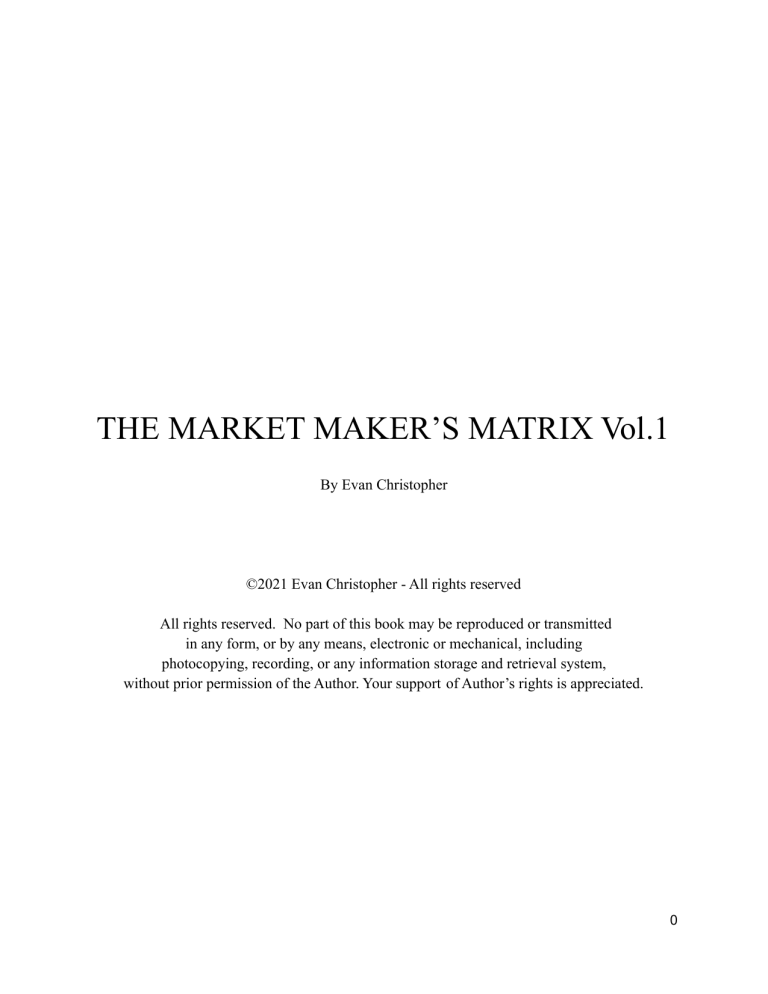 Market Maker's Matrix: Forex Trading Strategies