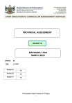 Grade 10 Mapwork Task: Ermelo Geography Assessment