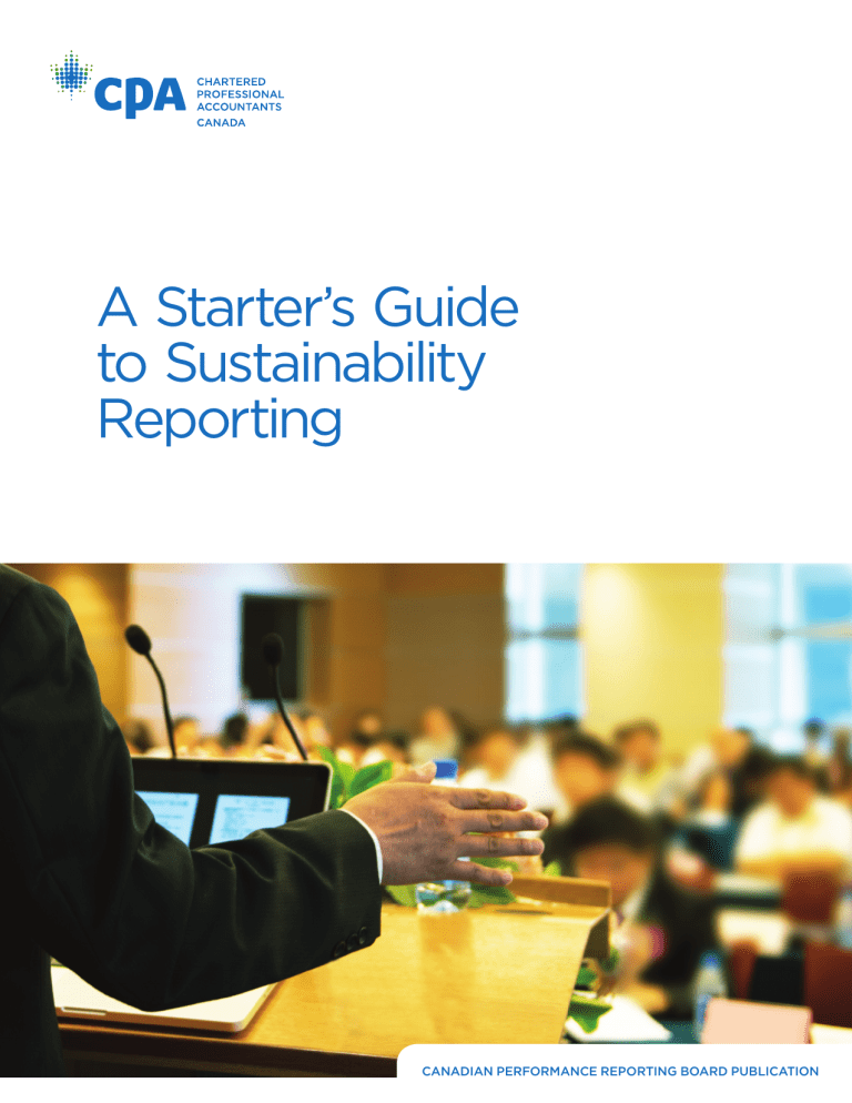 Sustainability Reporting: A Starter's Guide