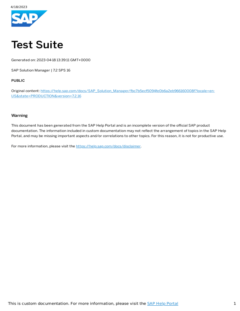 SAP Scope and Effort Analyzer Technical Documentation