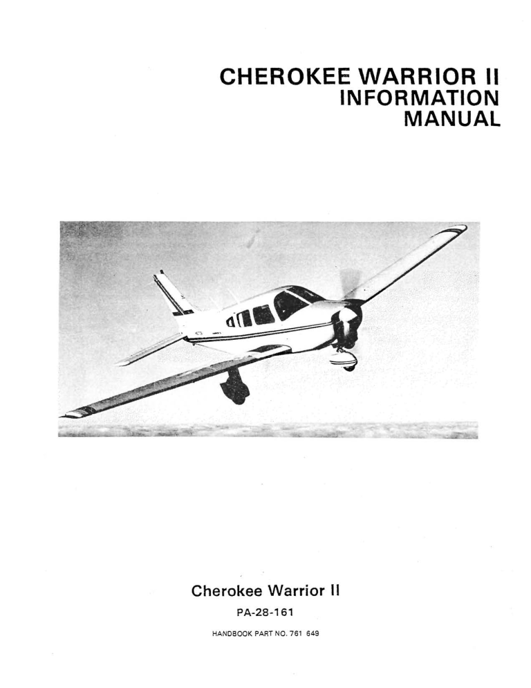 Flight Procedures Guide Piper Warrior II PA-28 161 Checklist - Standard ...