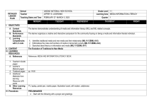 Media Literacy Lesson Plan