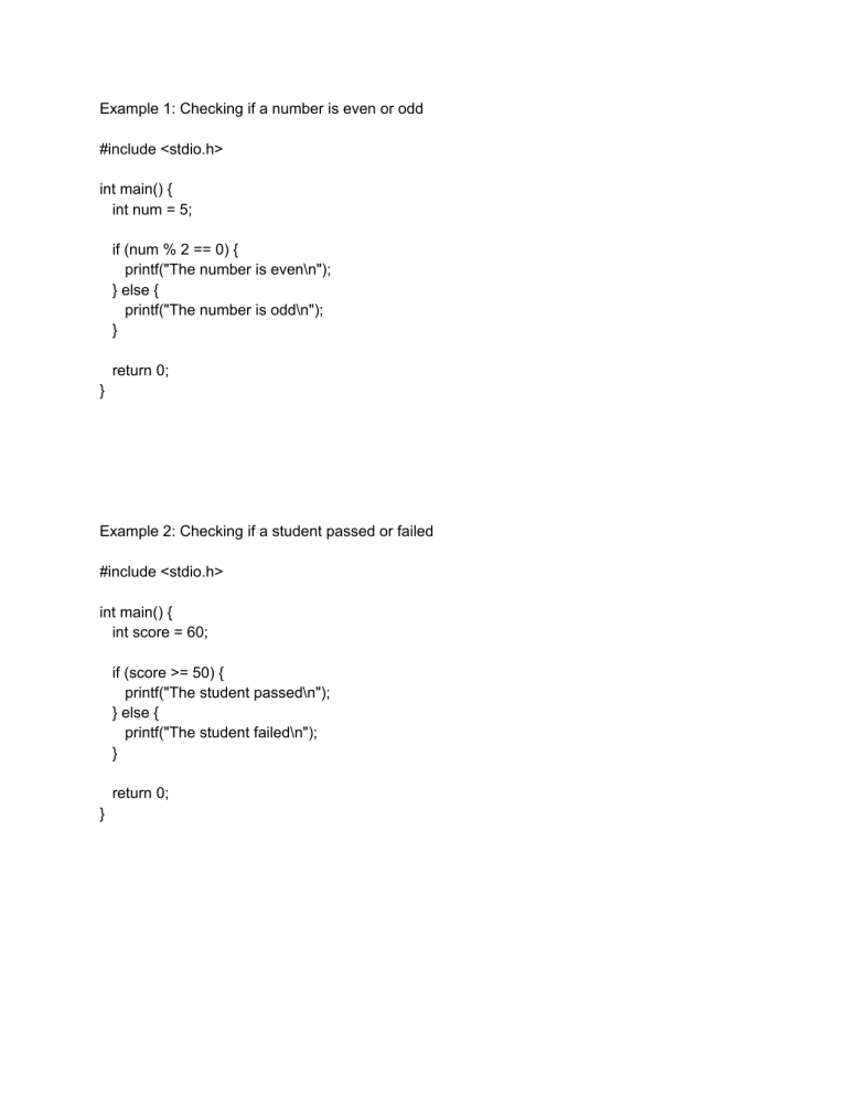 C Programming Example