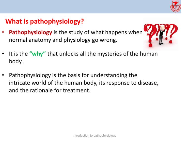 Introduction To Pathophysiology