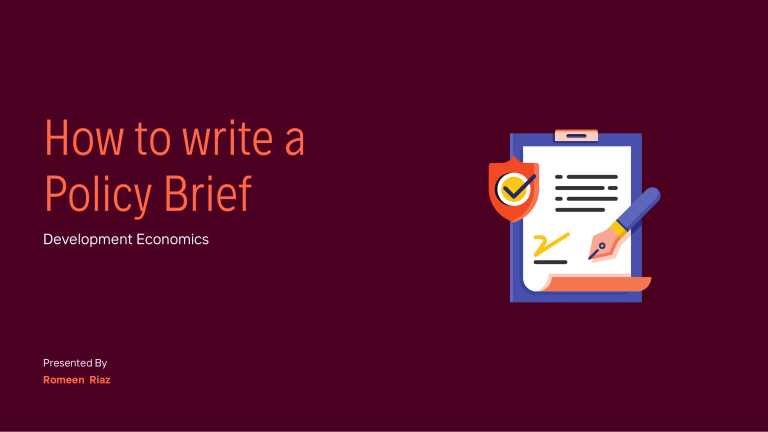 How To Write A Policy Brief