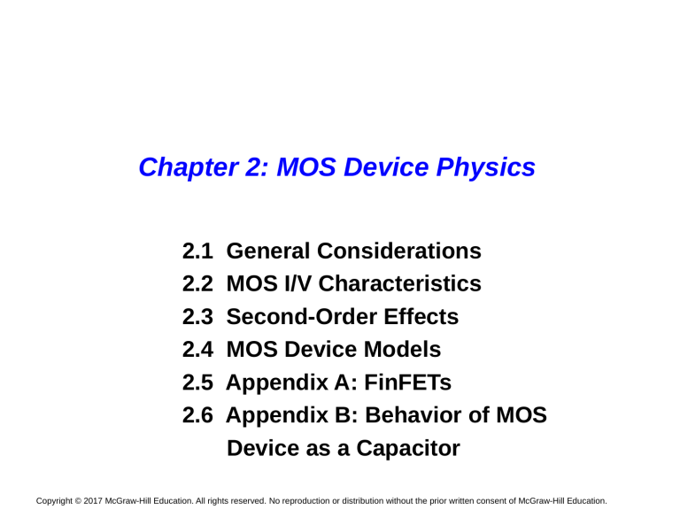 MOS Device Physics Presentation