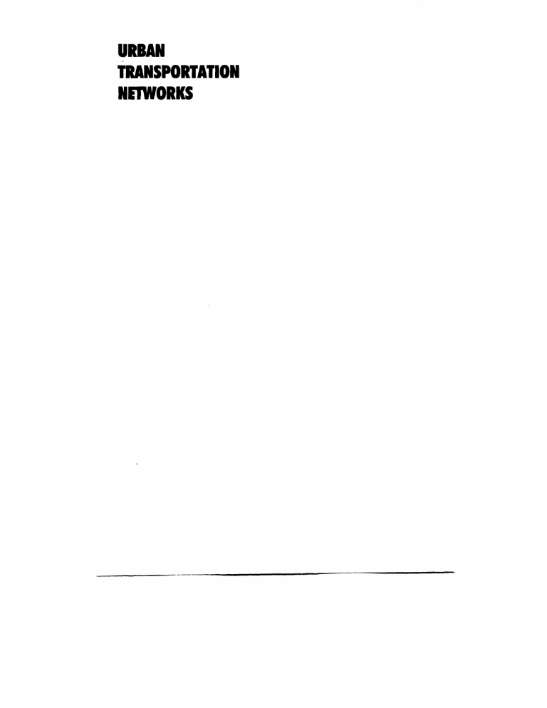 sheffi urban trans networks