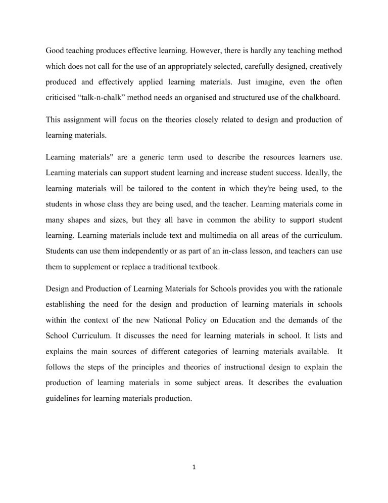 Learning Materials Pdf