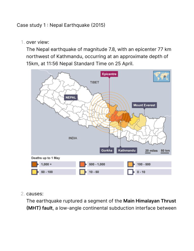 Nepal & Gujarat Earthquakes: Case Study