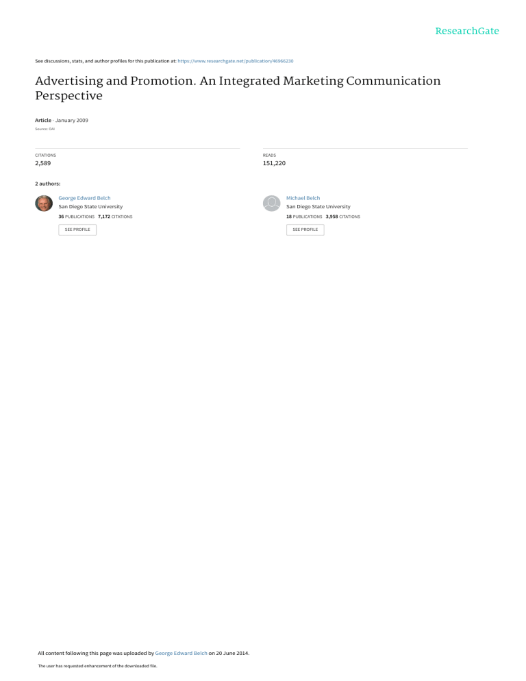 MARK 301 Marketing Communications Course Outline