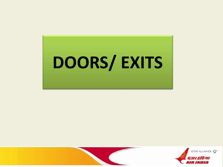 Aircraft Doors & Exits: Operation & Safety Procedures