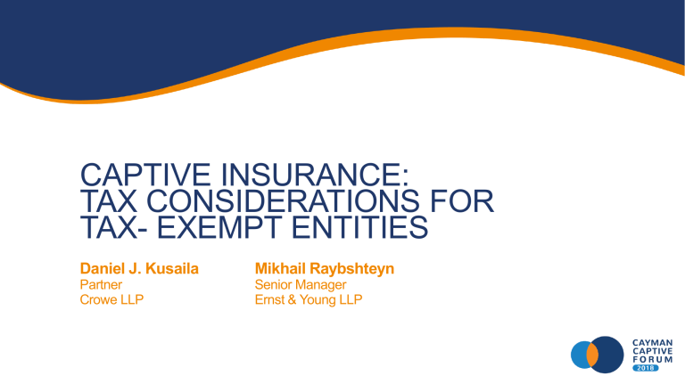 Captive Insurance Tax for Tax-Exempt Entities