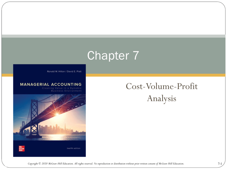 Cost-Volume-Profit Analysis Presentation