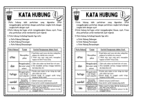 Malay Conjunctions Worksheet