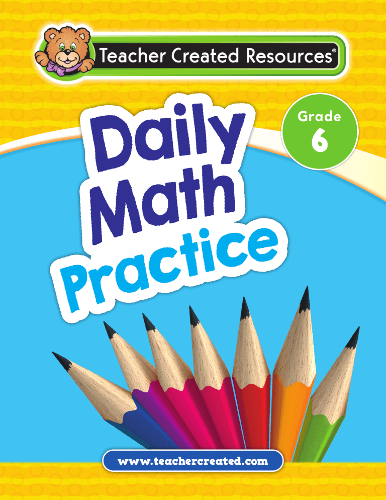 Daily math practice grade 6