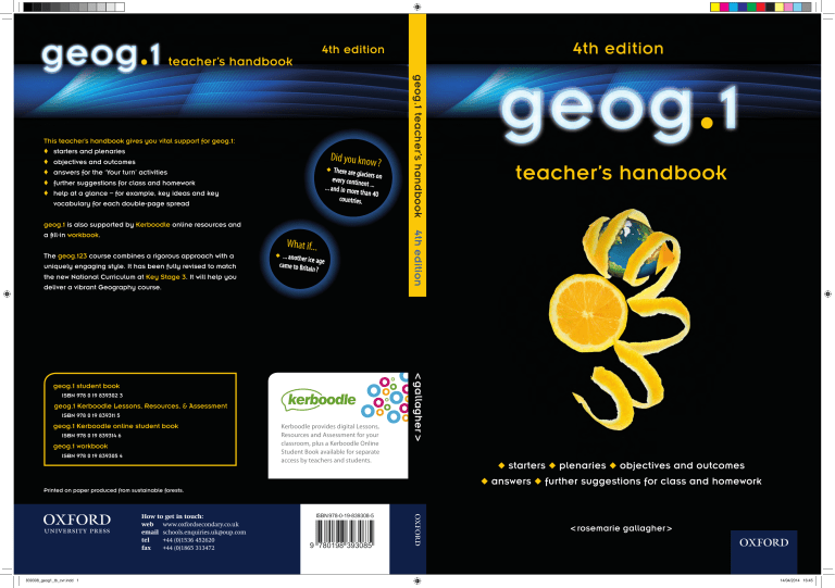 geog.1 Teacher's Handbook 4th Edition