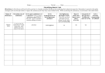 Classifying Matter Lab Worksheet