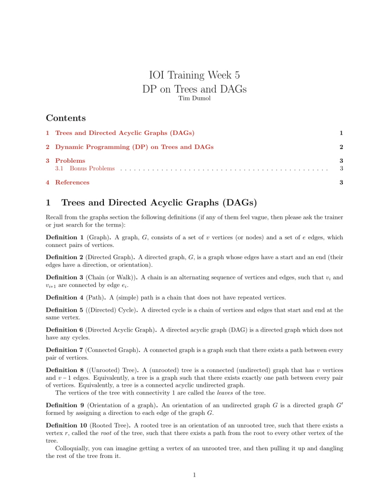 DP on Trees and DAGs Training Material