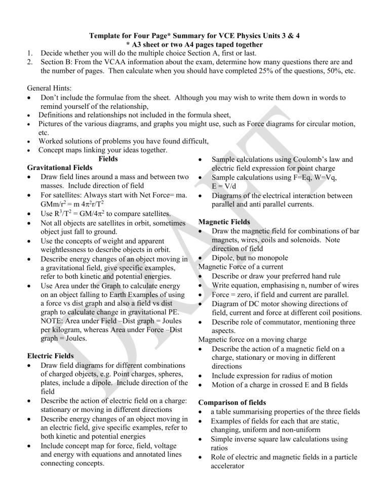 Template Four Page Summary Template Four Page Summary