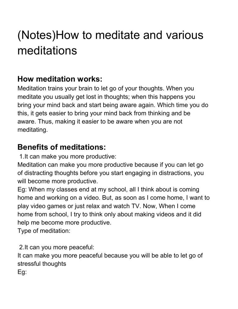 Meditation Guide: Techniques, Benefits, and How It Works