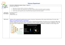Electronic Configuration Lesson Plan Grade 12