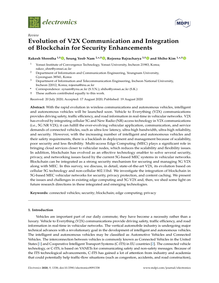 Evolution of V2X Communication and Integration of