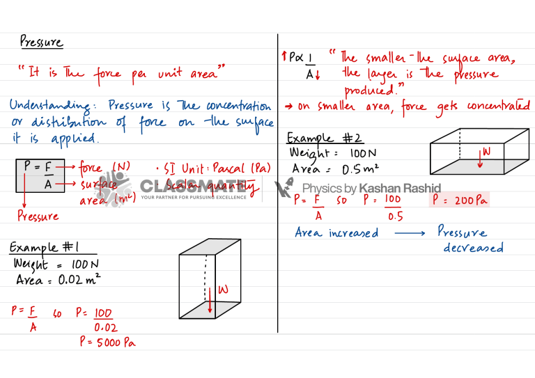 Pressure: Definition, Formula & Examples - Physics Notes