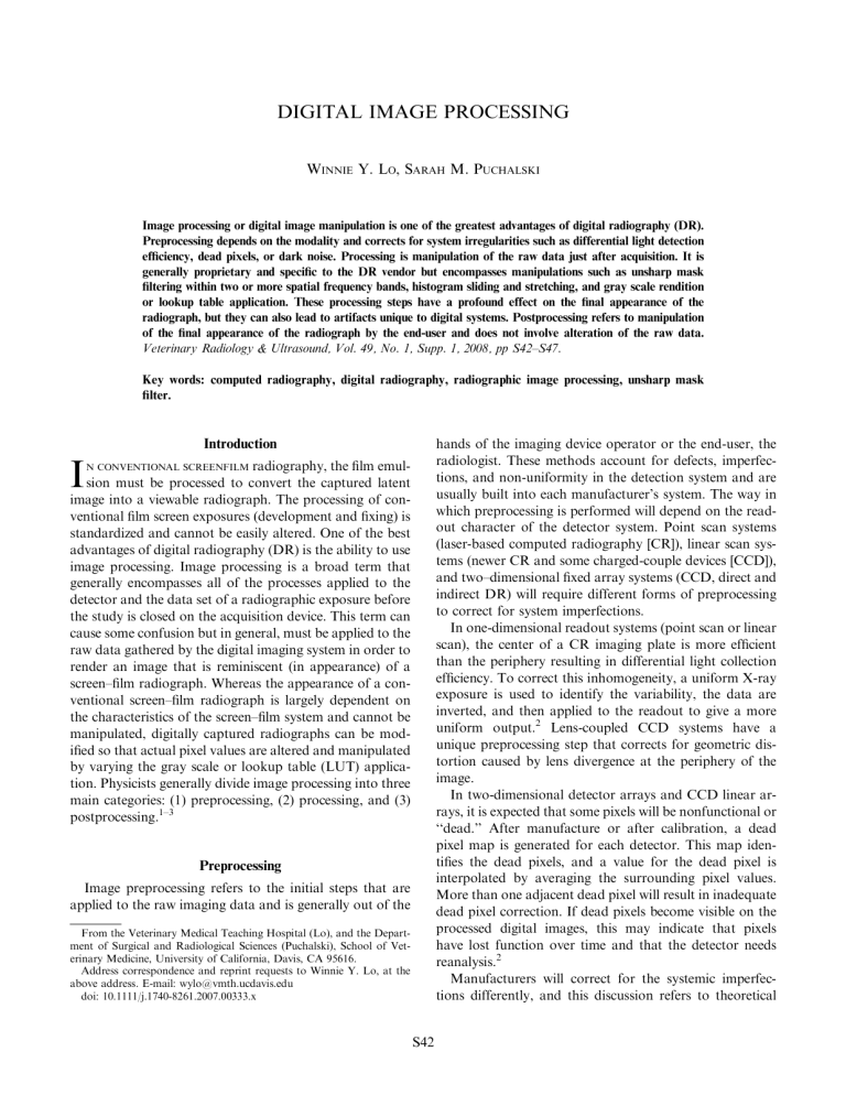 Digital Image Processing in Radiography
