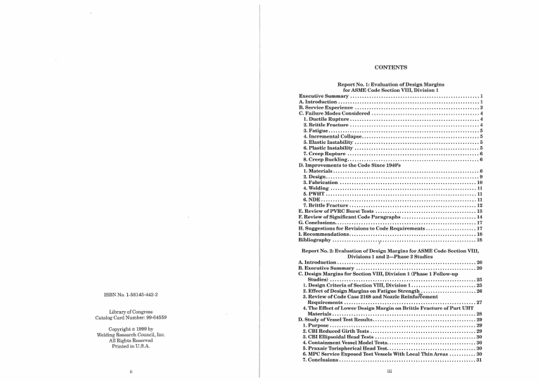 WRC 435 Evaluation of Design Margins for Section VIII, Div. 1 and 2 of ...