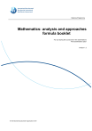IB Mathematics: Analysis & Approaches Formula Booklet