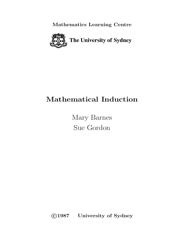 Mathematical Induction Mathematical Induction