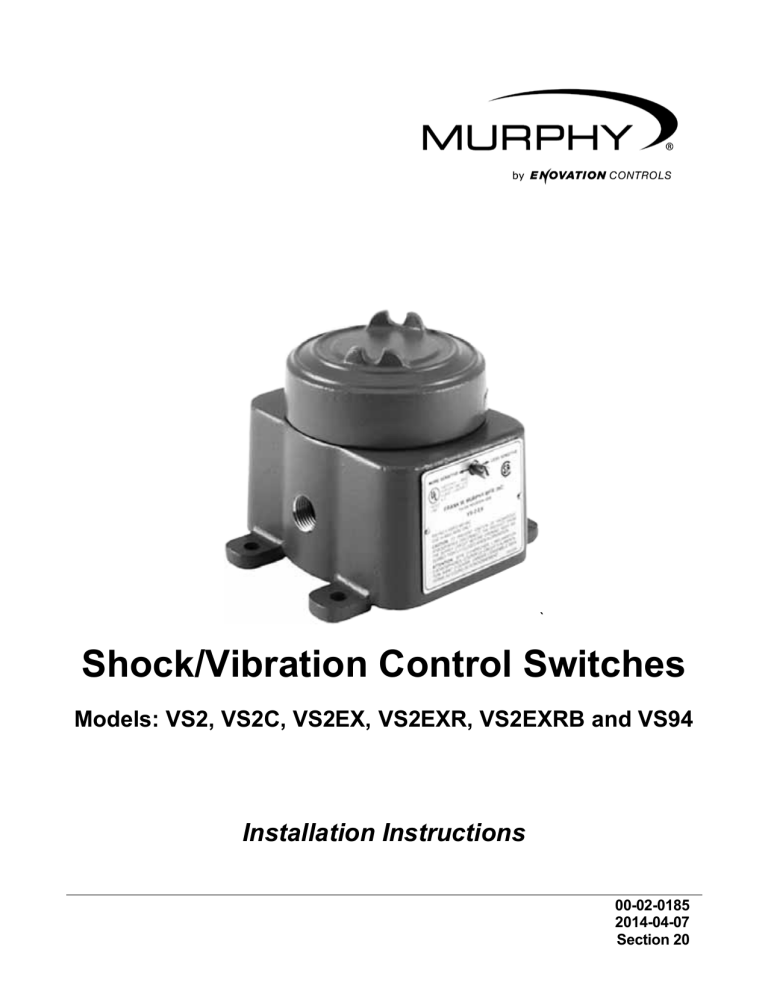 Murphy VS2EX Explosion-Proof Vibration Switch - Industrial Shock ...