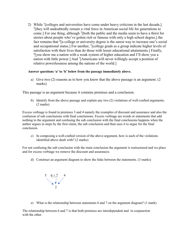 Argument Analysis Exam Questions And Answers Argument Analysis Exam Questions And Answers