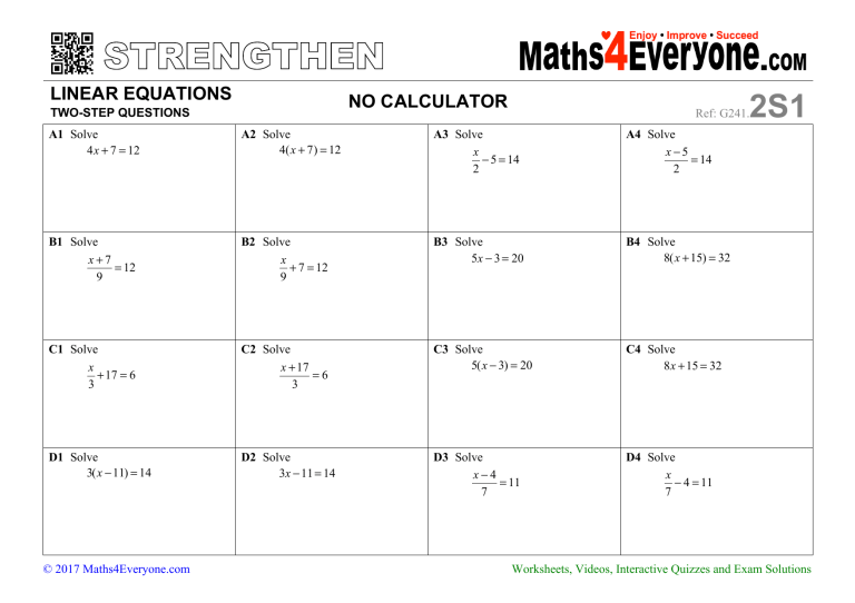 Two step equations 20327