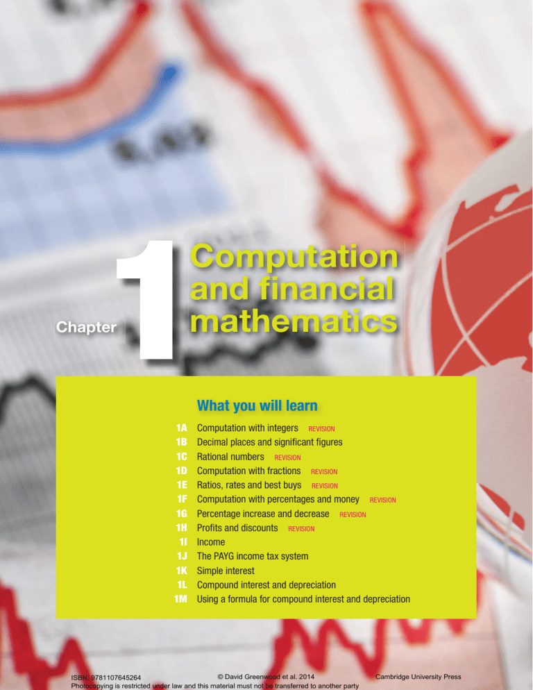 3 - Ch 1 Computation and financial mathematics